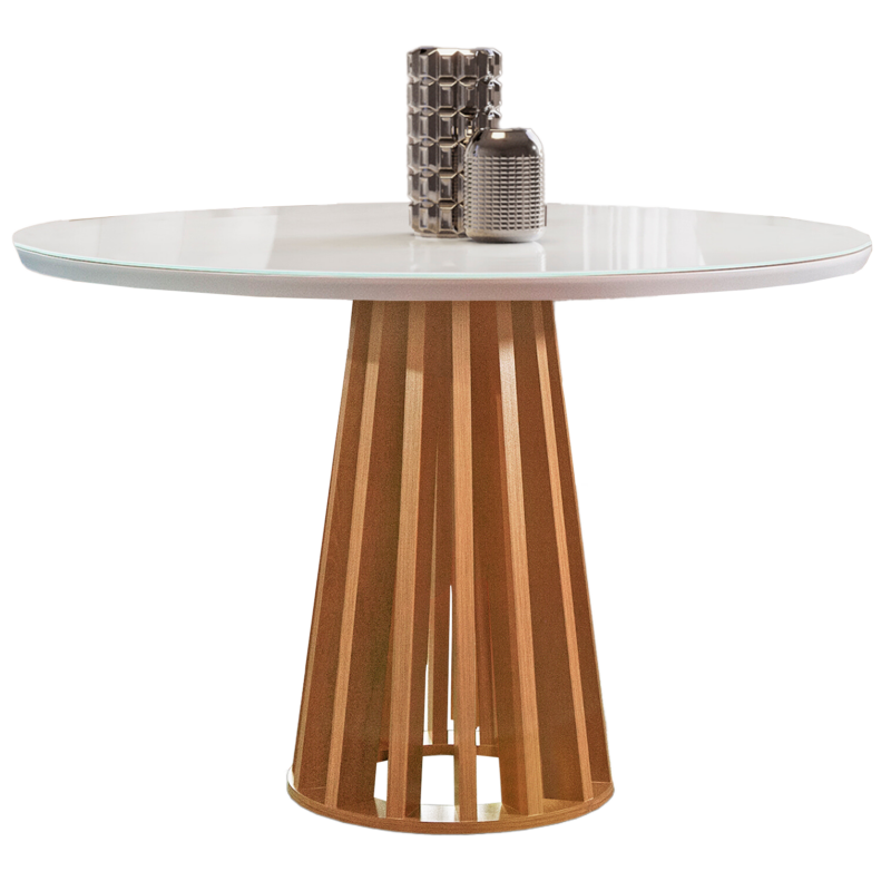 Mesa Redonda Berlim 100 Cinamono/Off White – CEL MÓVEIS – Privilége Home & Decor – Rio da Janeiro